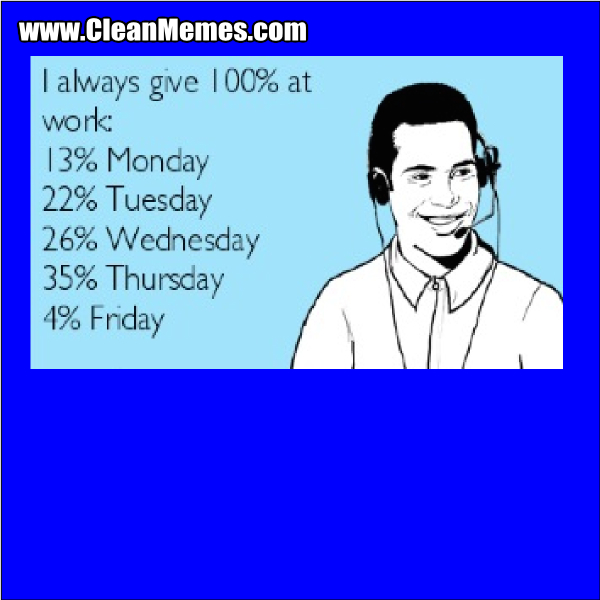 100% At Work – Clean Memes